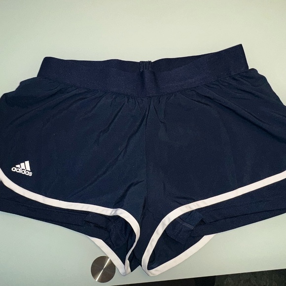 adidas | Shorts | Adidas Climate Navy Blue Club Shorts With Undershorts ...